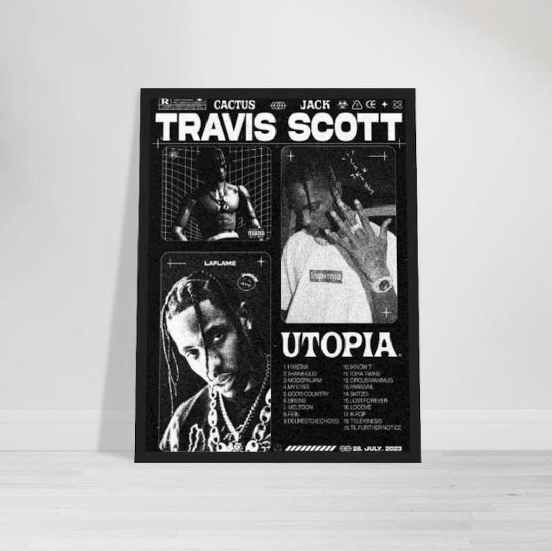 Travis Scott / Utopia / Utopia Poster / Travis Scott Poster / Hip Hop ...