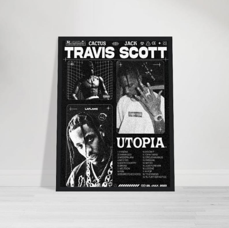 Travis Scott / Utopia / Utopia Poster / Travis Scott Poster / Hip Hop ...