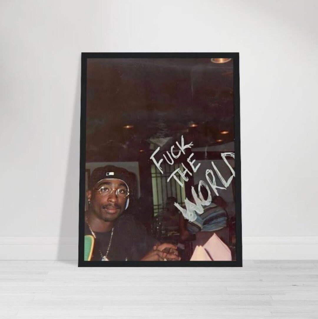 Tupac Poster 2 Pac Wall Art Comic Cartoon Hip Hop Decor Premium Tupac ...