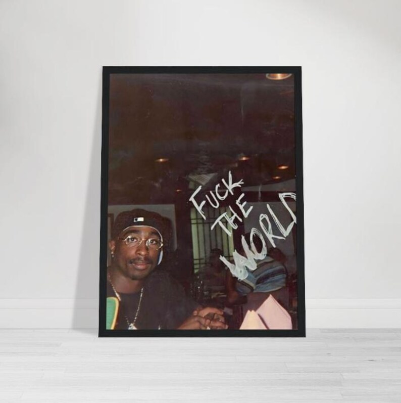 Tupac Poster 2 Pac Wall Art Comic Cartoon Hip Hop Decor Premium Tupac ...