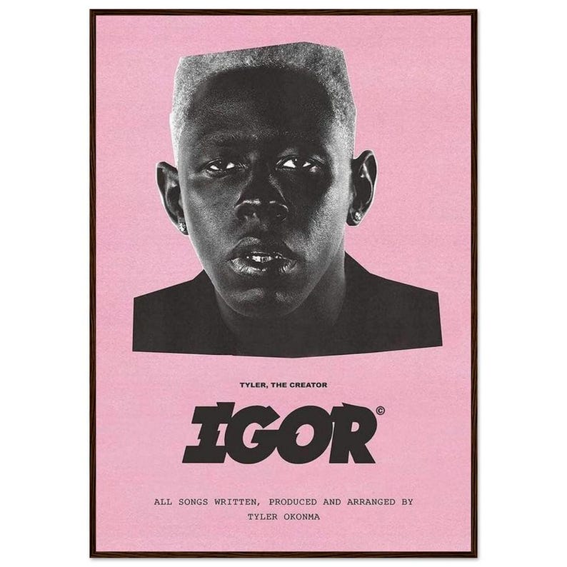 Tyler the Creator Print Igor Hip Hop Album Cover Poster Hip Hop Wall ...