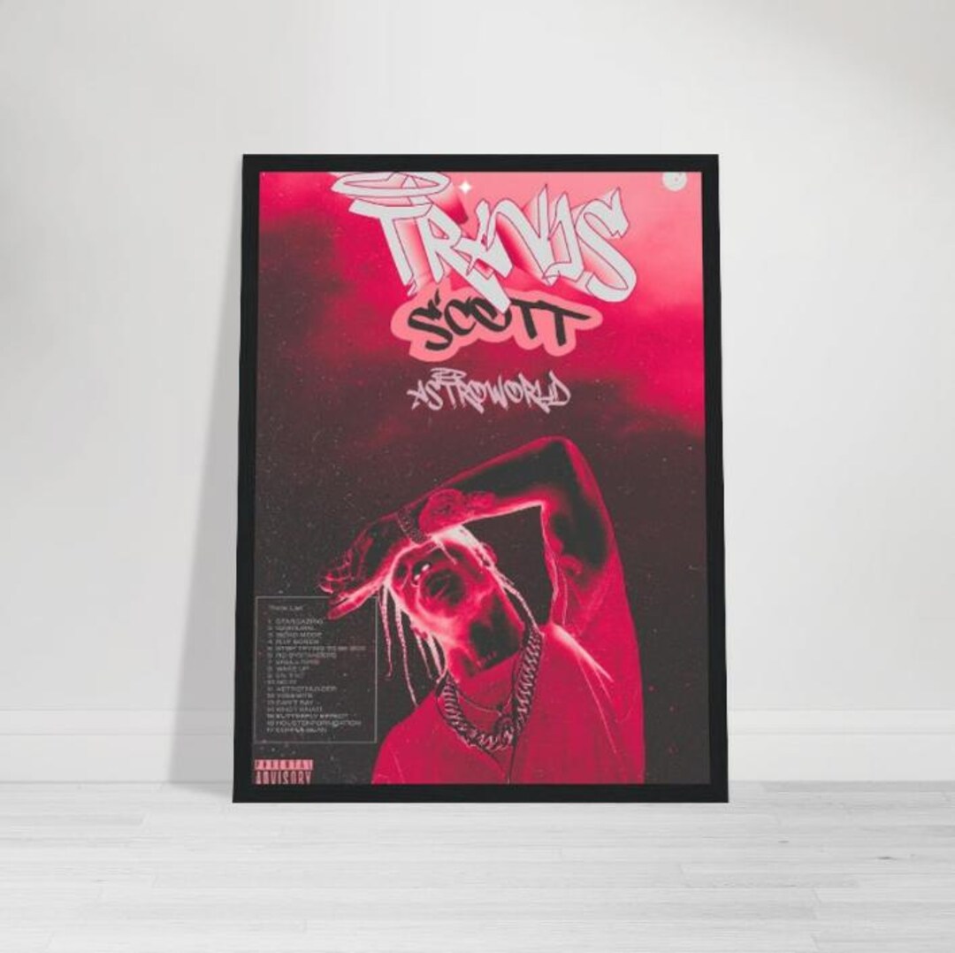 Travis Scott Poster Astroworld Poster Tracklist Album Cover Poster ...
