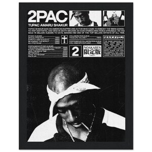 Tupac Poster 2 Pac Wall Art Comic Cartoon Hip Hop Decor Premium Tupac ...