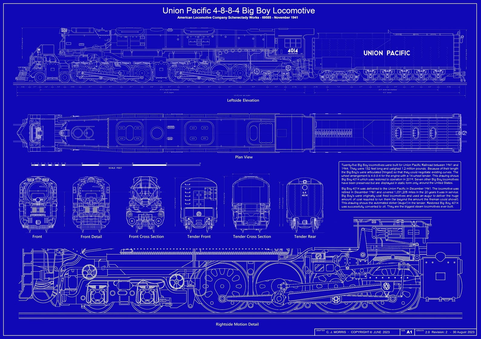 USA Big Boy Articulated Steam Locomotive Digital Engineering Line ...