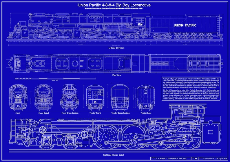 USA Big Boy Articulated Steam Locomotive Digital Engineering Line ...
