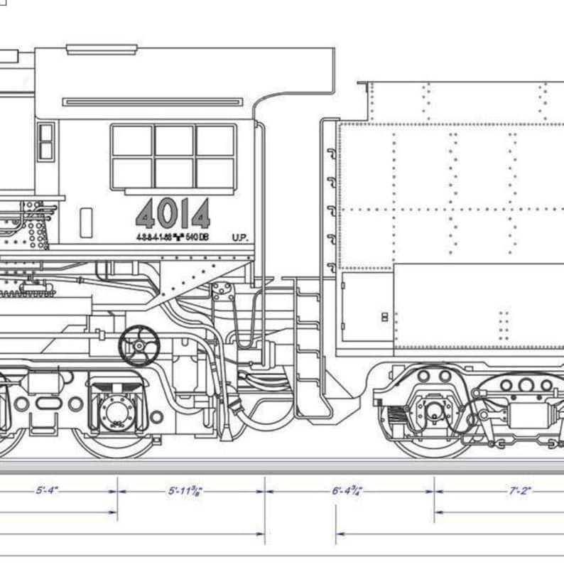 USA Big Boy Articulated Steam Locomotive Digital Engineering Line ...