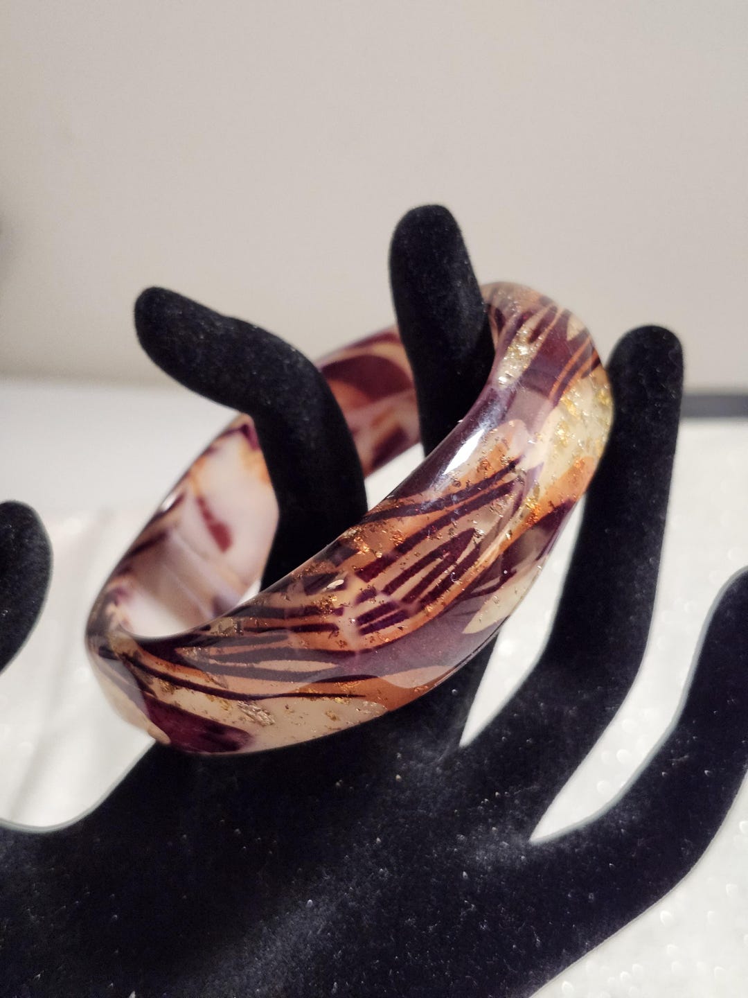 Vintage Brown Lucite Bangle Bracelet Retro 70s Cuff for a Bold, Classic ...