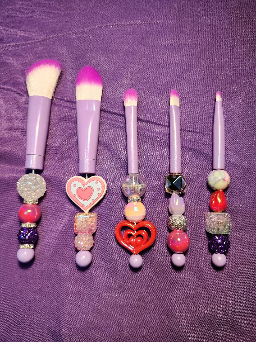 Custom Beaded Makeup Brushes Designed With Colors to Match Your Style ...