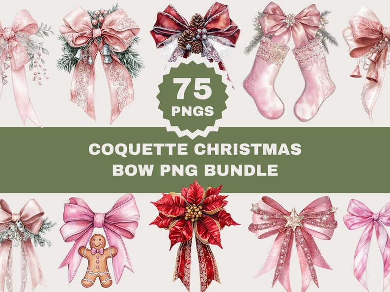 Cute Bow Png for Tshirt Bow Bundle Coquette Christmas Bow Design ...