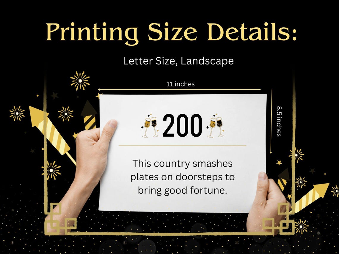 Printable New Year Jeopardy Game Holiday Jeopardy Template New Year ...