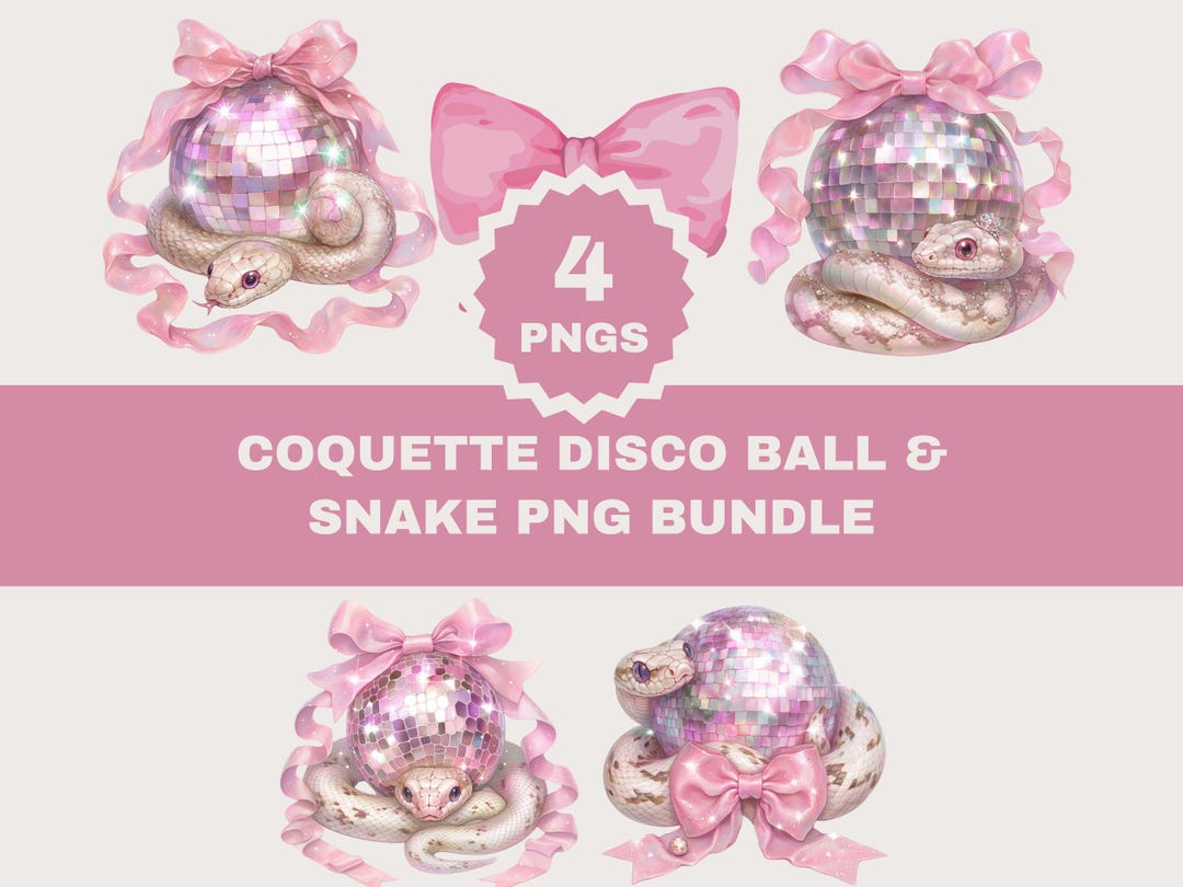 Coquette Disco Ball Png Snake Png Happy New Year 2025 Png 2025 Snake ...