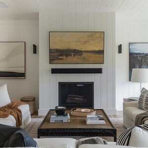 Samsung Frame TV Art | Cottage Core TV Art Neutral Landscape Oil ...