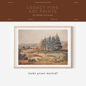 Vintage Golf Art Prints | Golf Lovers Golfer Gift | Antique Landscape ...