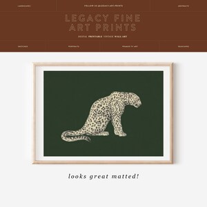 Vintage Leopard Wall Art | Moody Leopard Home Decor | Neutral Wall Fall ...