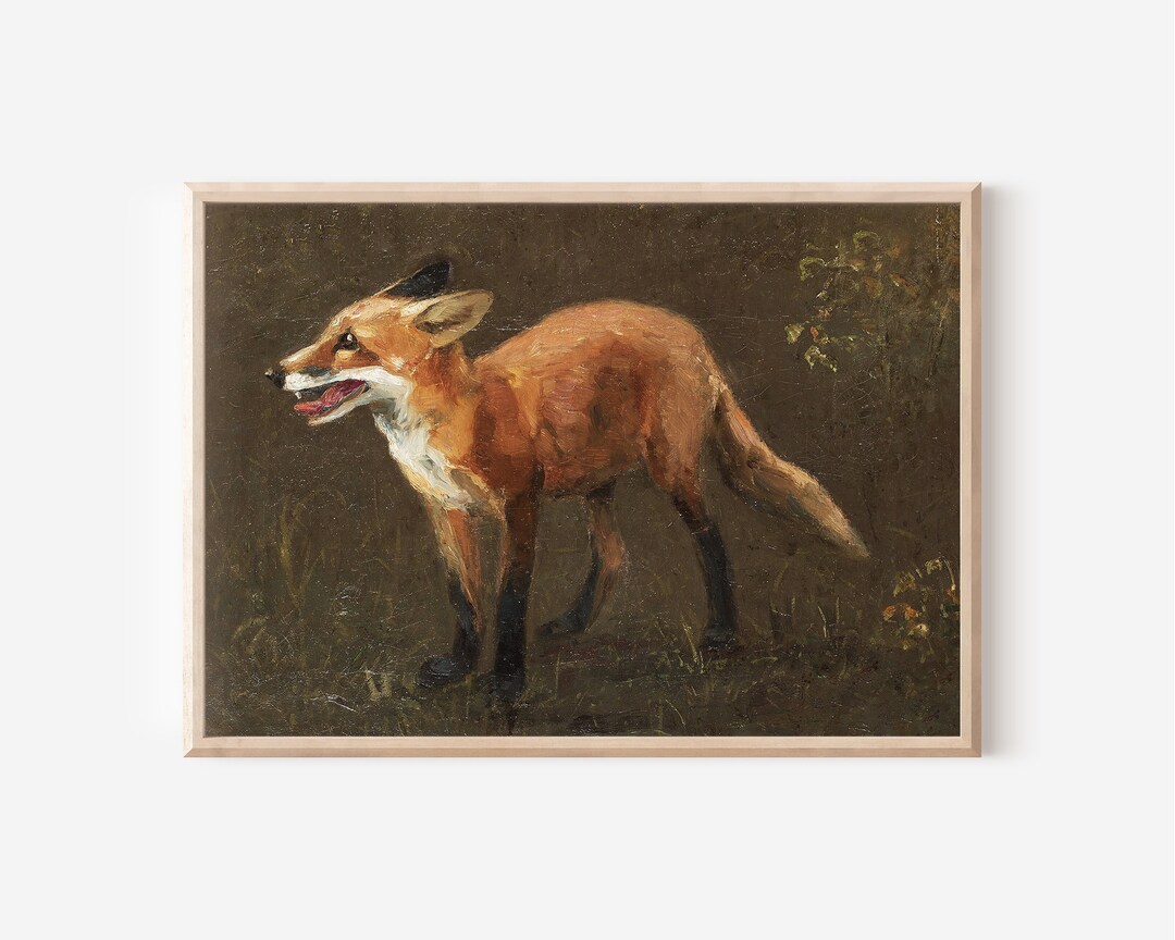 Vintage Painting of a Fox | Downloadable Prints | PRINTABLE Wall Art ...
