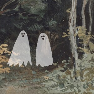 Vintage Halloween Decoration Cute Ghost Decor Halloween Wall - Etsy