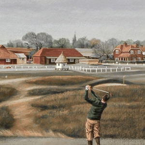Golf Oil Painting | Golf Gifts Landscape Painting | Vintage Golf Art ...