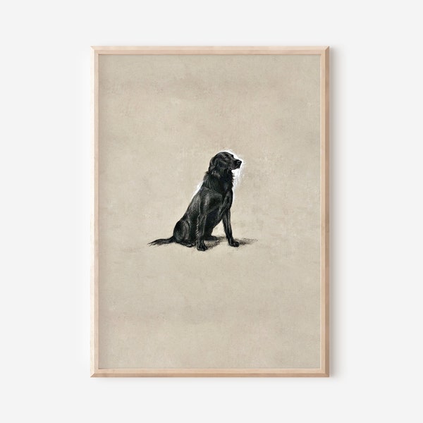 Vintage Black Labrador Art - Etsy
