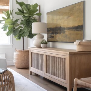 Samsung Frame TV Art | Cottage Core TV Art Neutral Landscape Oil ...