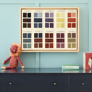 Vintage Color Chart Wall Art | Pantone Watercolor Painting Wall Decor ...