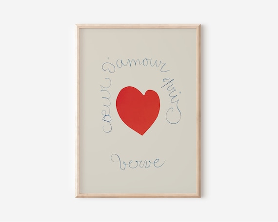 Vintage Love Print Downloadable Prints Abstract Sketch - Etsy