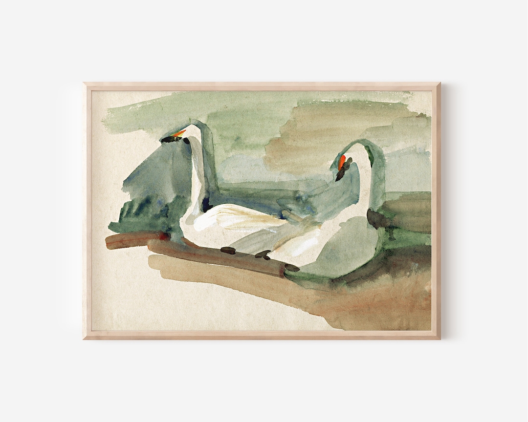 Vintage Swan Print | Downloadable Prints | PRINTABLES | Downloadable ...