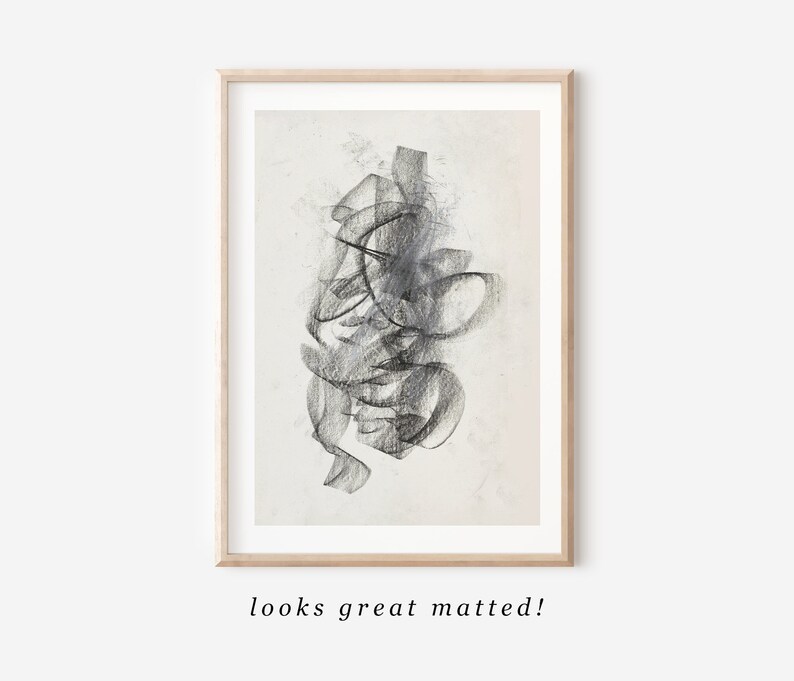 Minimalist Abstract Sketch Wall Art | Vintage Printable Modern Room ...