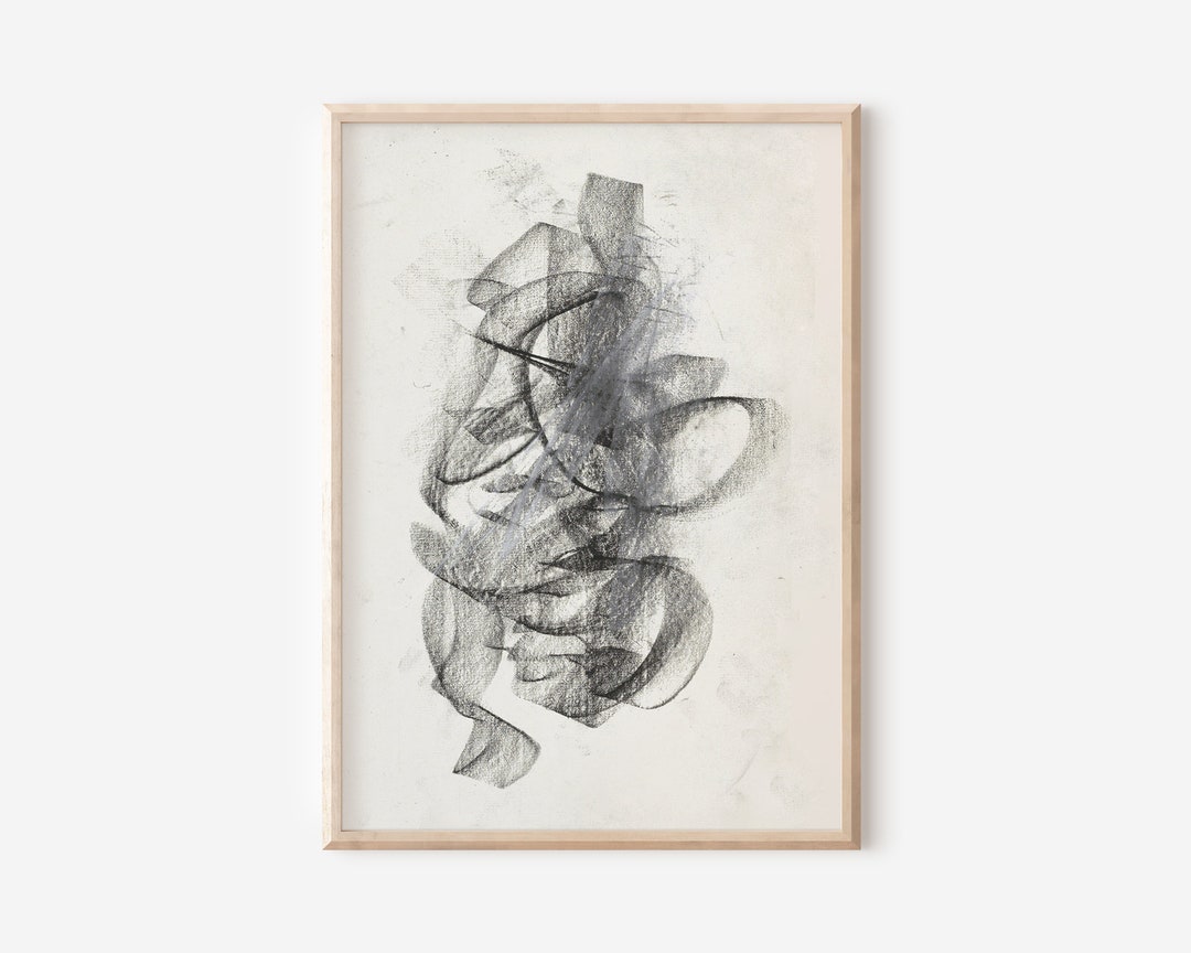 Minimalist Abstract Sketch Wall Art | Vintage Printable Modern Room ...