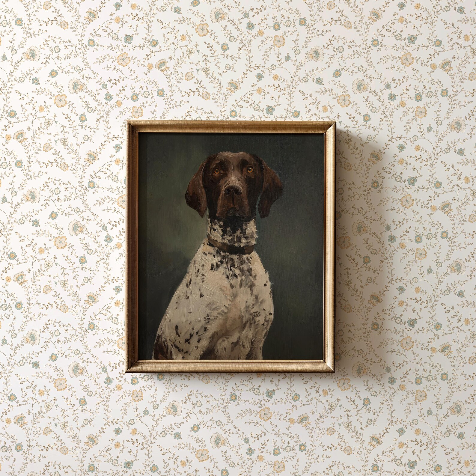 Moody Oil Dog Portrait Print: Downloadable Hunting Dogs Wall Art - Etsy