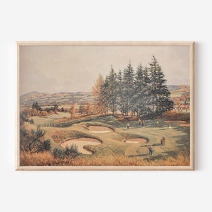Vintage Golf Art Prints | Golf Lovers Golfer Gift | Antique Landscape ...