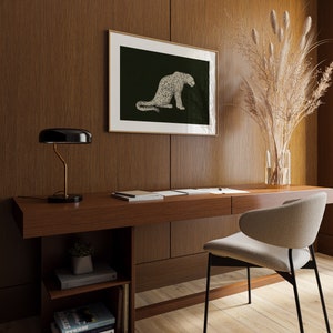 Moody Vintage Leopard Wall Art | Leopard Home Decor | Neutral Wall Fall ...