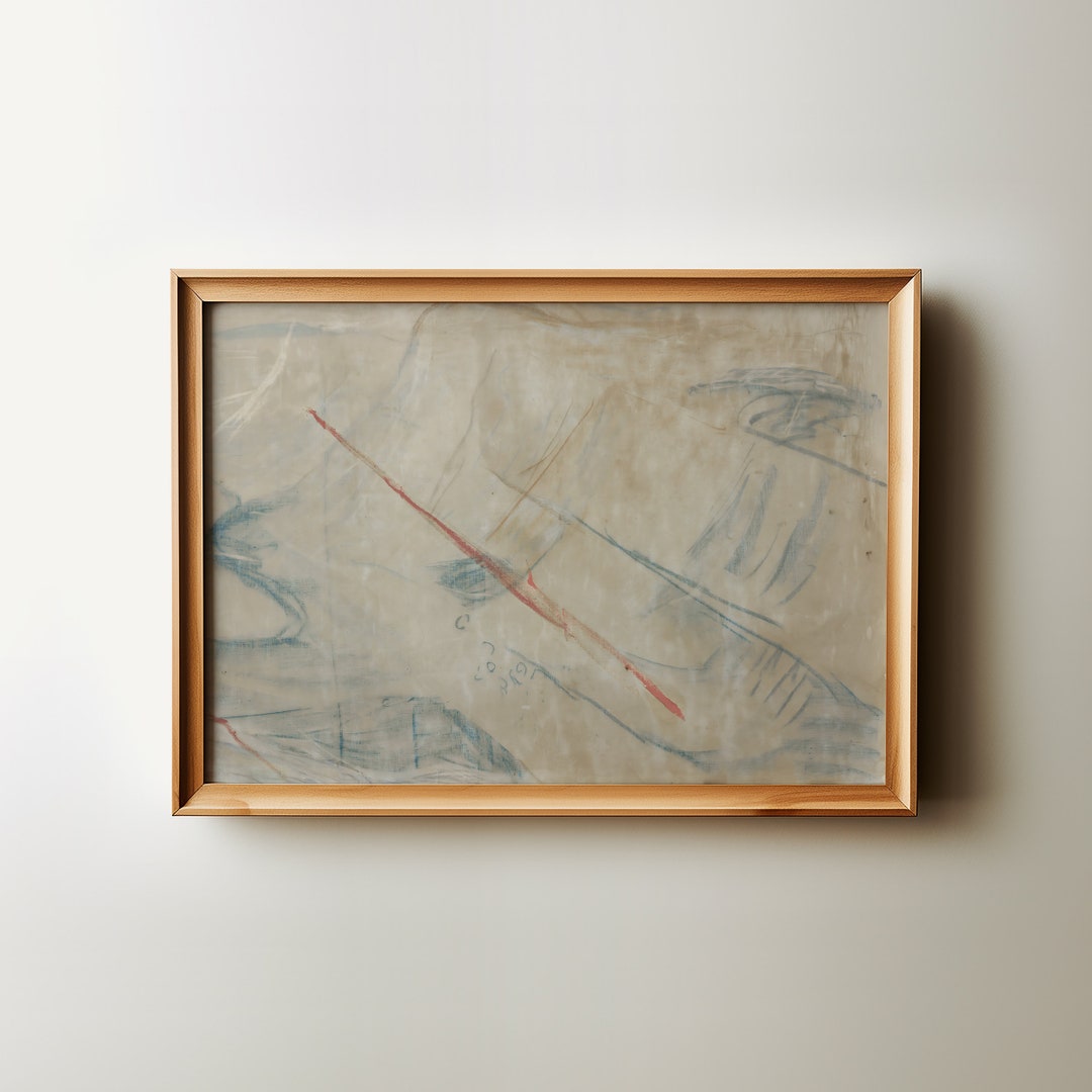 Mid Century Modern Abstract Painting | Large Printable Wall Art ...