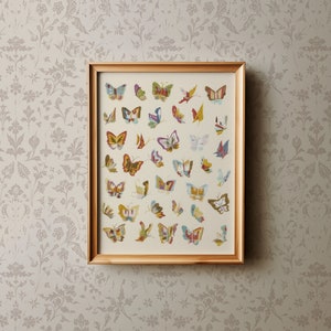 Butterflies Neutral Wall Art | Butterfly Girl Nursery Wall Art Decor ...