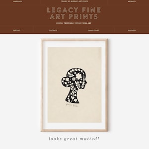 Custom Name or Saying Profile Silhouette Portrait | Personalized ...