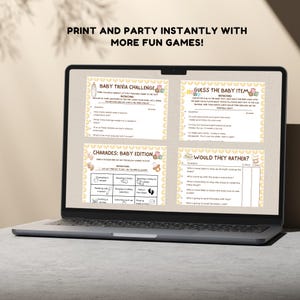 Baby Shower Game: Guess the Baby Item - Instant Download - Etsy
