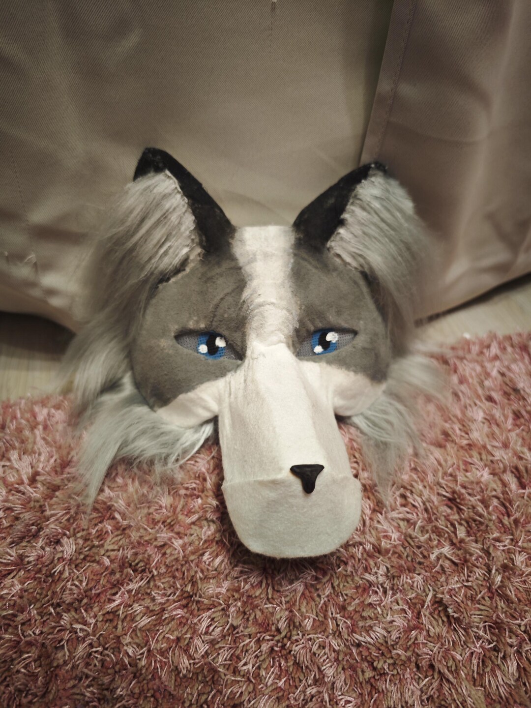 Gray Fox Therian Mask Faux Fur Mask Gift for Teens, Adults Cosplay - Etsy