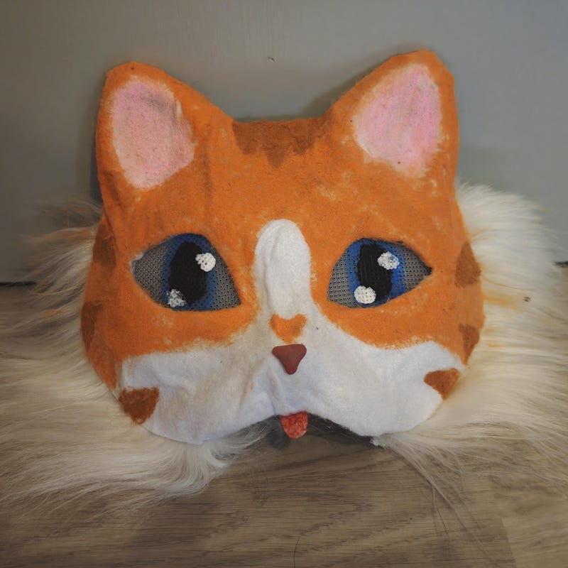 Therianska maska kota - Etsy Polska