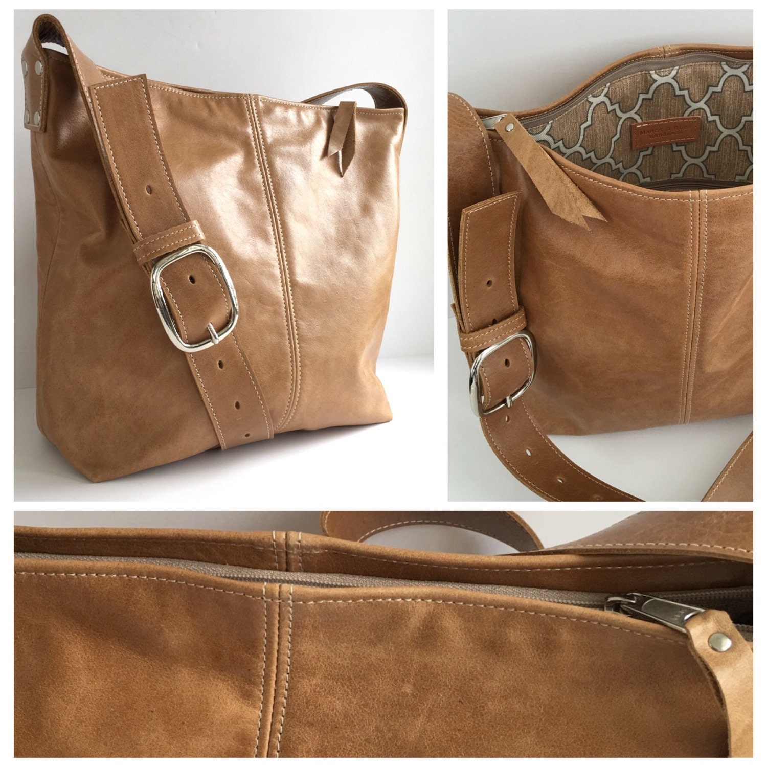Add Zipper Top to Uma, Uskana, Indie or Messenger Leather Bag - Etsy