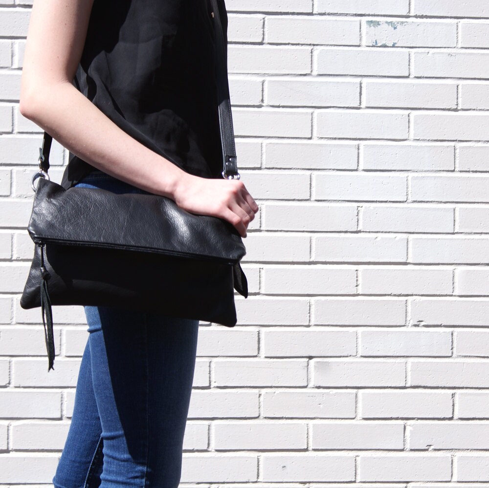 TREKKER Leather Foldover Bag Womens Handmade Handbags - Etsy