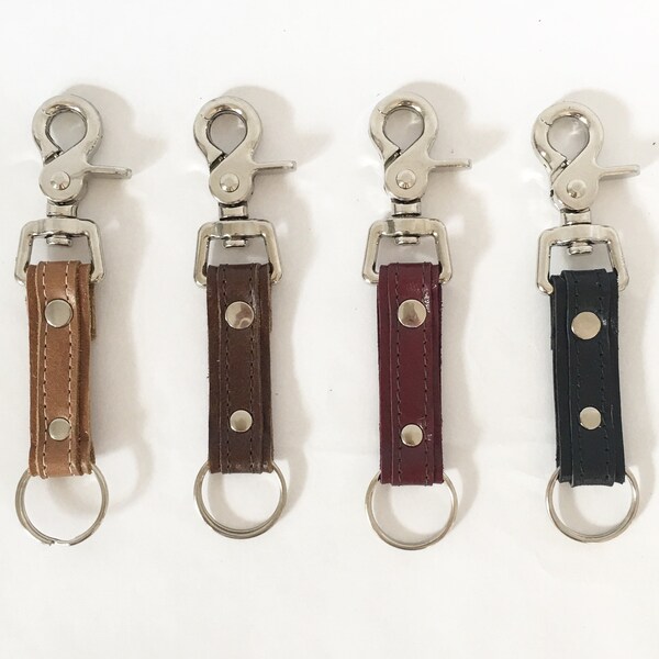 Leather Key Chain - Etsy