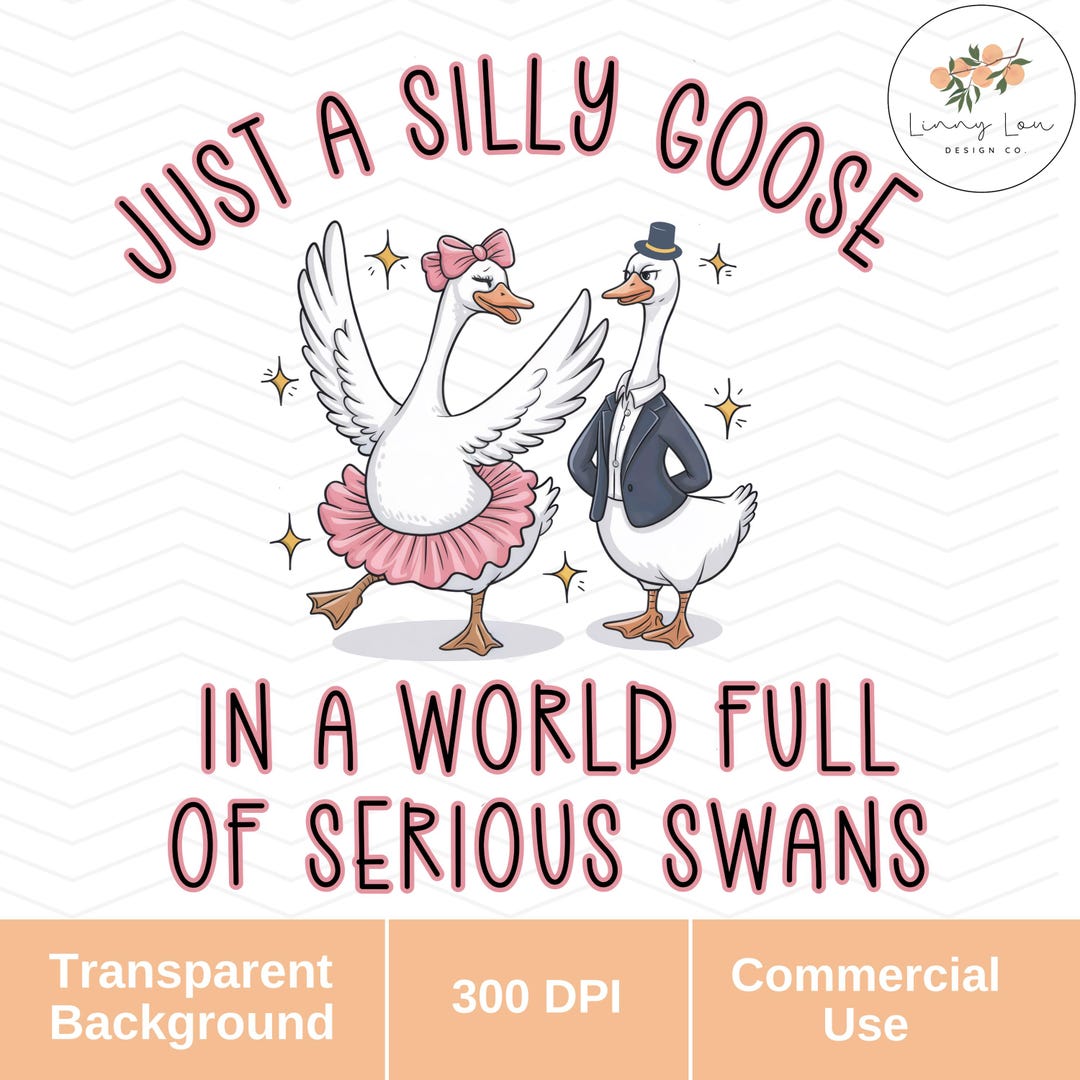 Silly Goose PNG | Girly Png | Preppy Png | Cute Silly Goose Png | Funny ...