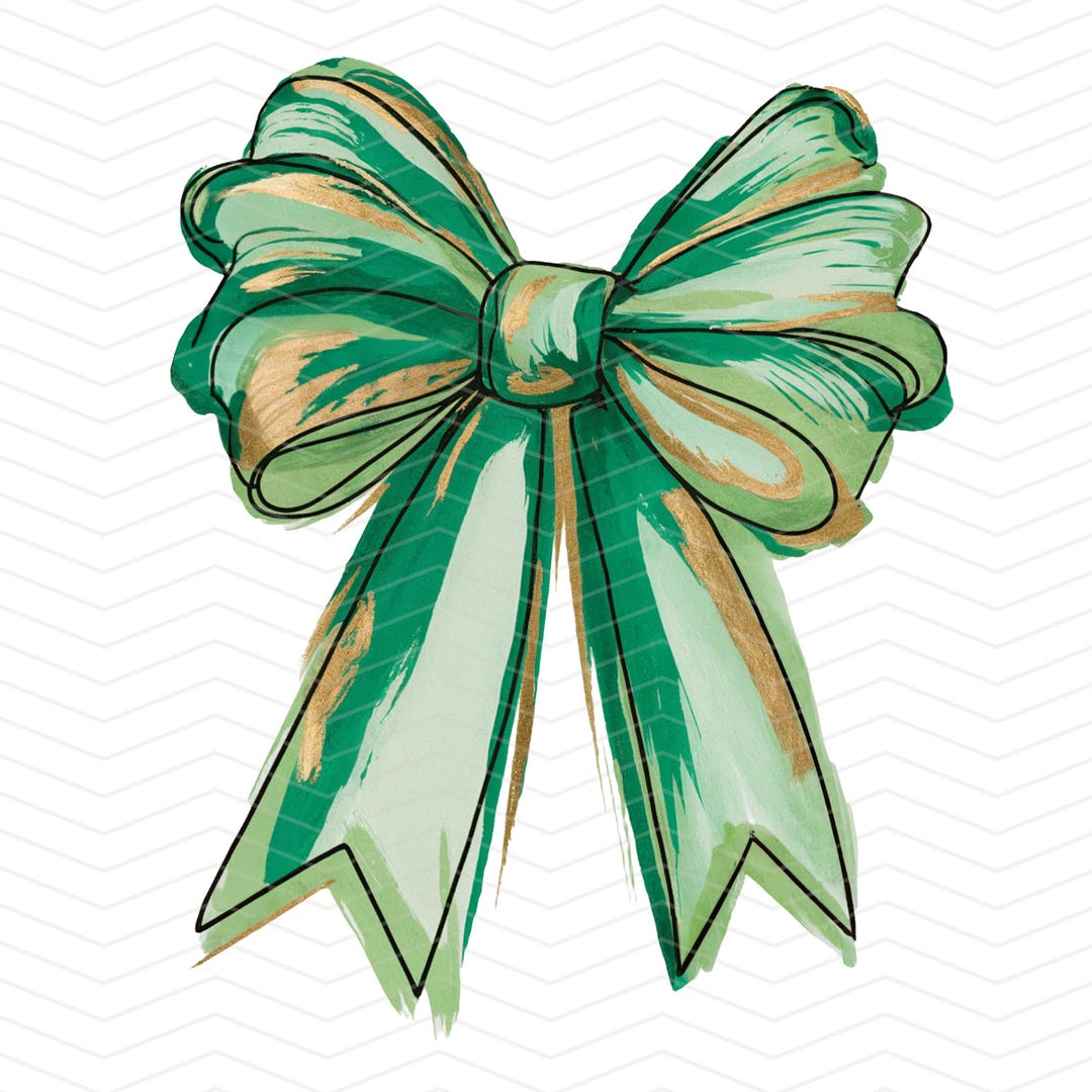 Green Bow Clipart Digital Download for Craft Card Making Bow Design ...