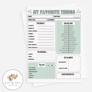Editable Employee Favorite Things Survey Coworker Questions Printable ...