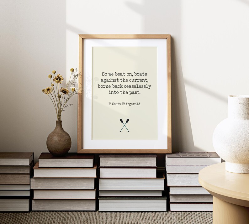 The Great Gatsby - F Scott Fitzgerald : Printable Wall Art, Book Quote ...