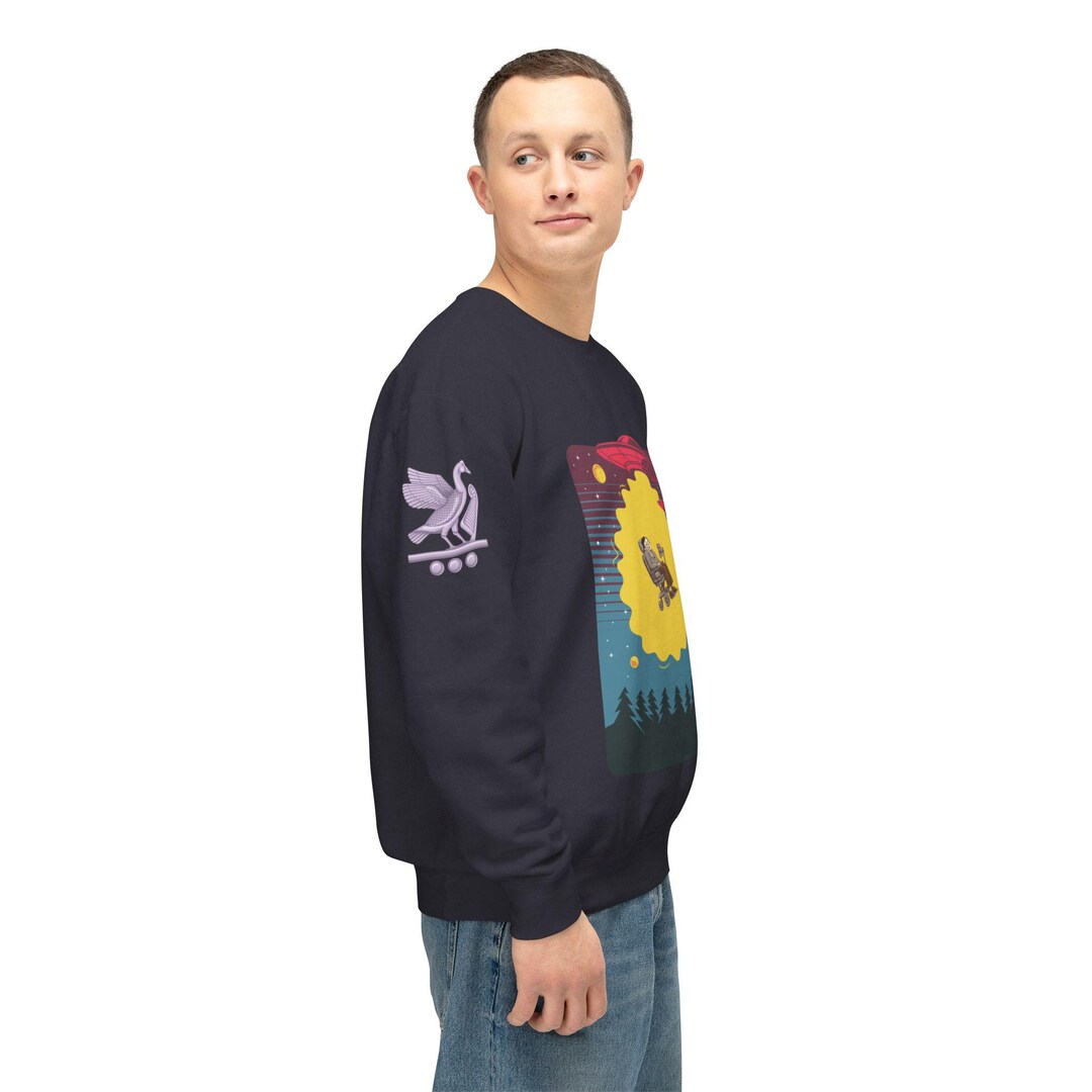 Ancient Alien Abduction Lightweight Sweatshirt, UFO Crewneck Jumper ...
