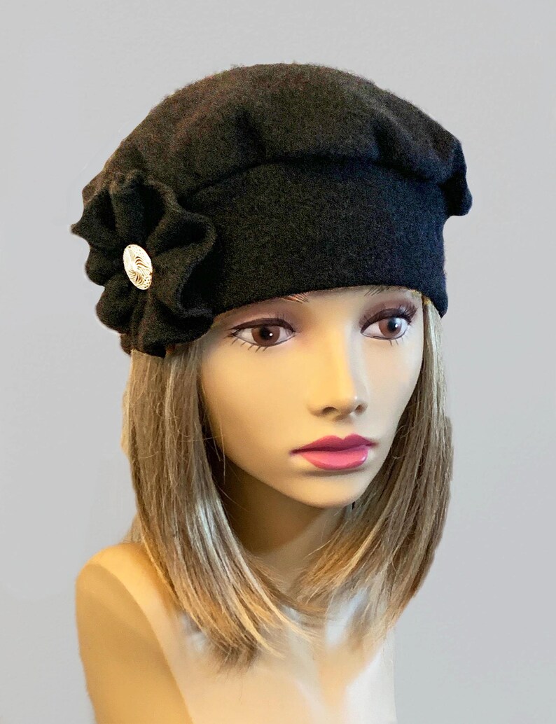 Pure Cashmere Beret French Tam Slouchy Knit Beret Recycled Sweater Hat ...