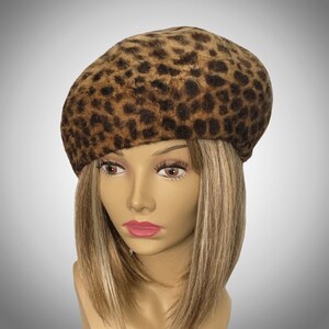 Cheri', Velour Felt Beret Millinery Hat With Silk and Velvet Flower ...