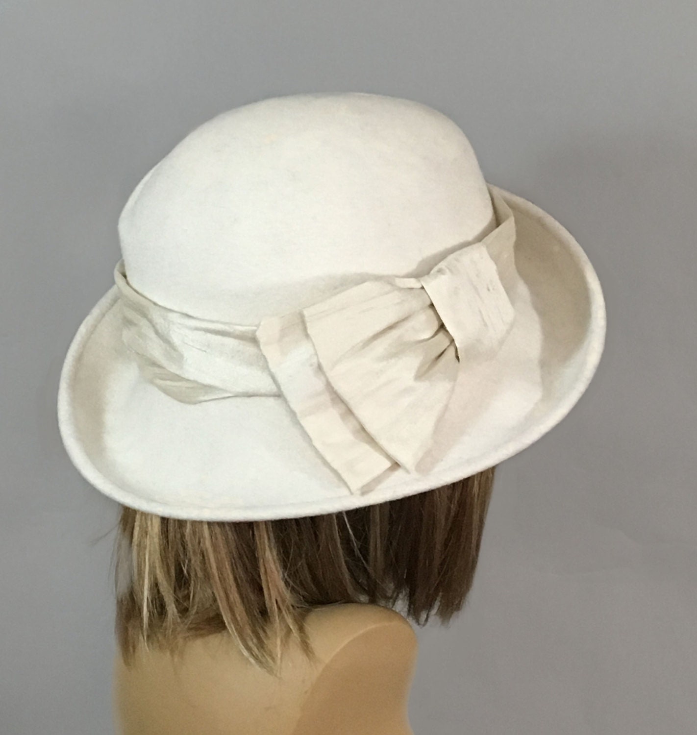 Christine Fur Felt Hat Medium Brim Size Downton Abbey Style - Etsy