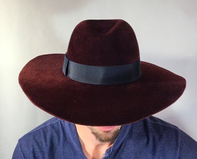William Men's Fedora Velour Felt Medium Brim and Crown | Etsy