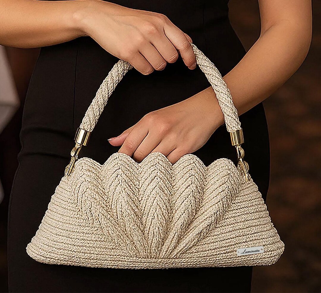 Seashell Handbag – Handmade Crochet Purse, Clutch by Luminata | With ...